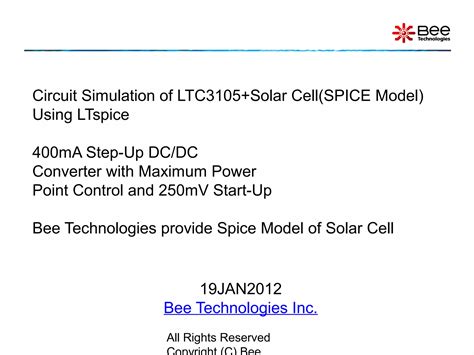 Circuit Simulation Of Ltc3105solar Cellspice Model Using Ltspice Ppt Internet Of Things