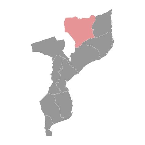 Provincia De Niassa Mapa De La División Administrativa De Mozambique