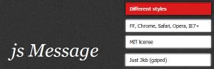 Cross Browser Javascript Message Library
