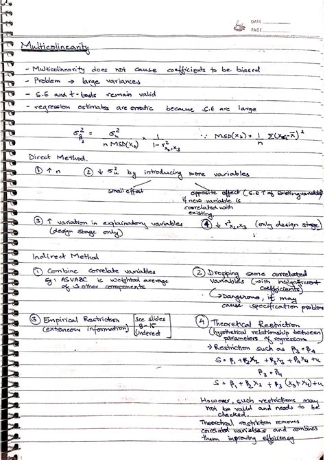 Chapter 3 And 4 Notes On Multicollinearity And Transformation Of Variables These Notes Are