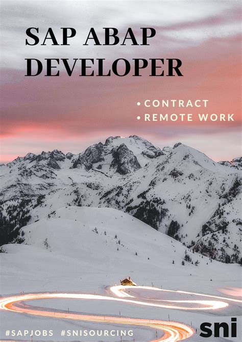 Sni On Linkedin Sap Abap Developers Contract Roles Location 100