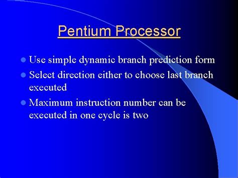 Introduction To Pentium Processor Architecture Ia Pentium Processor