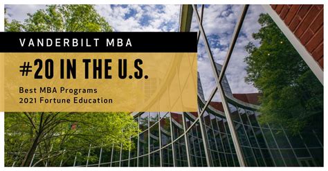 The Vanderbilt Mba Program Has Been Ranked 20 In The Us By Fortune