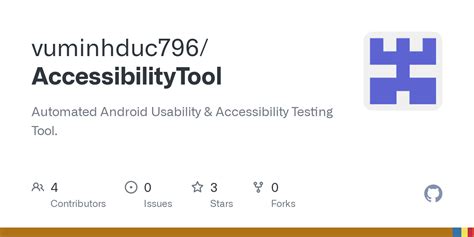 GitHub Vuminhduc796 AccessibilityTool Automated Android Usability