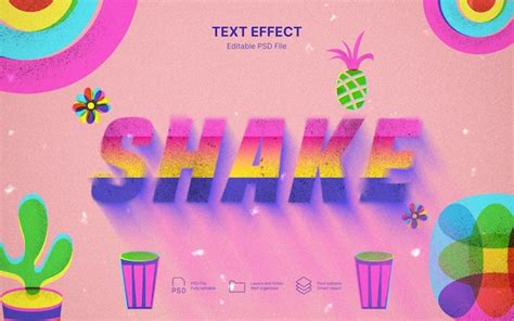 Premium Psd Shake Text Effect