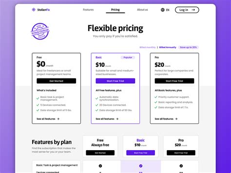 Pricing Ui Designs Themes Templates And Downloadable Graphic Elements On Dribbble