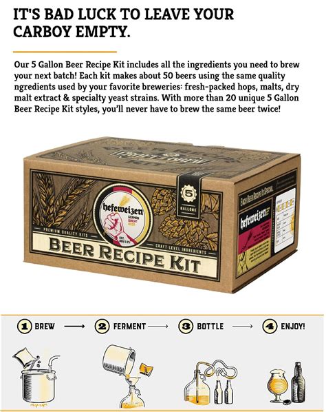 Craft A Brew Beer Recipe Kit Hefeweizen Home 5 Gallons For Sale