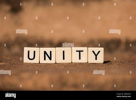 Unity In Block Letters Stock Photo Alamy