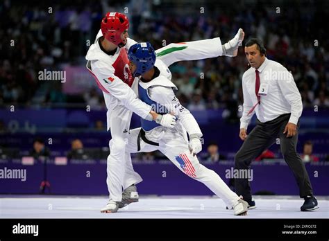 United States Cj Nickolas Competes With Italys Simone Alessio In A