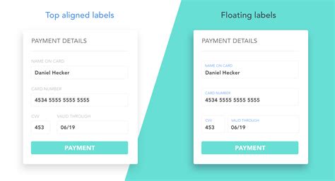 Float Label Pattern In Ux Form Design Ux Planet Form Design Labels