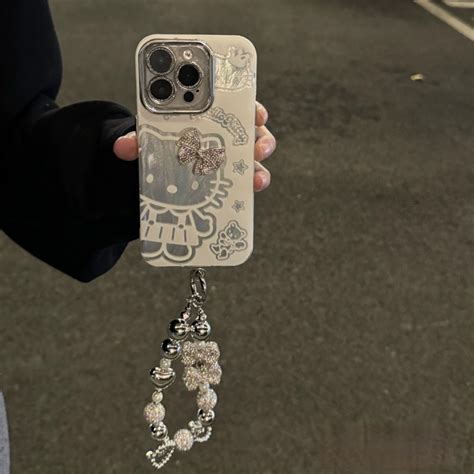 앤틱케이스 Set 실버스트랩 진주 펄 리본큐빅 고양이 폰케이스 아이폰15프로케이스 15프로맥스 14프로맥스 13프로맥스 귀여운 감성 아이폰프로케이스 폰케이스 14프로케이스