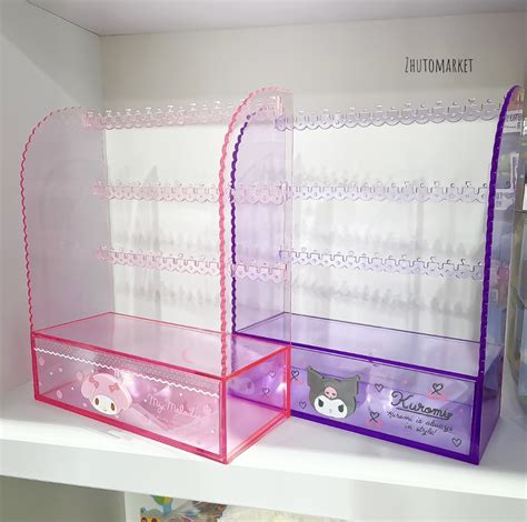 [정품] 산리오 스탠드 액세서리함 스탠드형 보관함 액세서리 보관 악세서리 귀걸이 보관 마이멜로디 쿠로미 에이블리