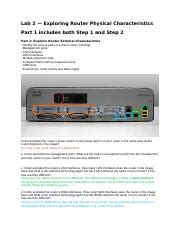 Lab Exploring Router Physical Characteristics Docx Lab Exploring Router Physical