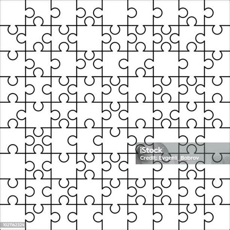 81 흰색 사각형에 배열 하는 조각 퍼즐 지 그 소 퍼즐 템플릿 준비 인쇄 화이트에 절단 지침 0명에 대한 스톡 벡터 아트 및 기타 이미지 Istock