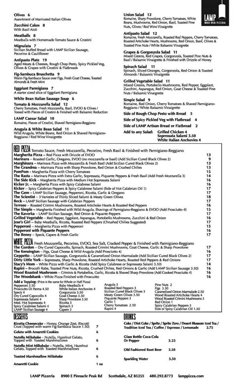 Lamp Dinner Menu 81817 Final Lamp Pizza