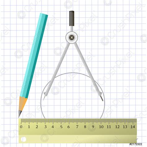Compass And Pencil Stock Vector 2172322 Crushpixel