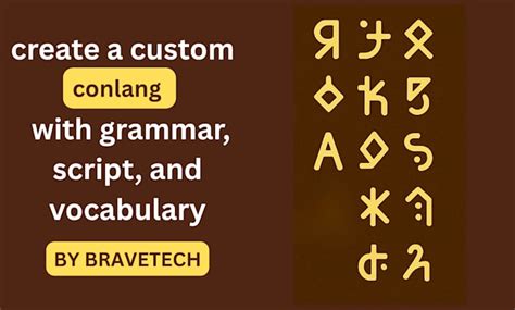 create conlang realistic fictional language functional font for your