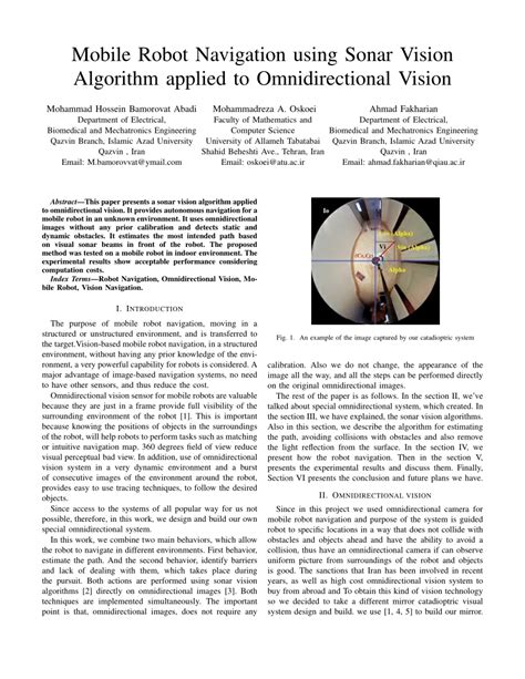 Pdf Mobile Robot Navigation Using Sonar Vision Algorithm Applied To