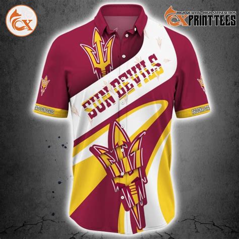 Asu Sun Devil Logo White Red Summer Cool T Aloha Shirt Fox Print Tees Asu Sun Devil Logo White Red Summer Cool T Aloha Shirt Fox Print Tees