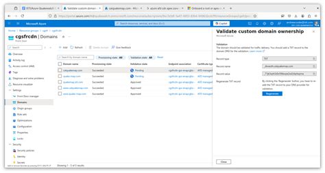 Cannot Validate An Apex Domain In Azure Front Door Afd Microsoft Qanda