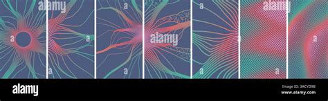 Array With Dynamic Emitted Particles Abstract Science Or Technology Background Cover Design