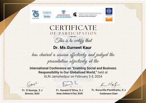 dr gurneet kaur suri session chair for international conference st xavier s college jaipur