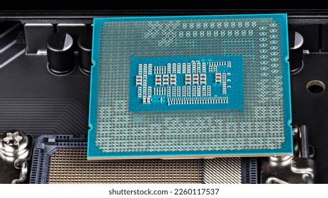 Closeup Processor Installation Computer Mainboard Socket Stock Photo