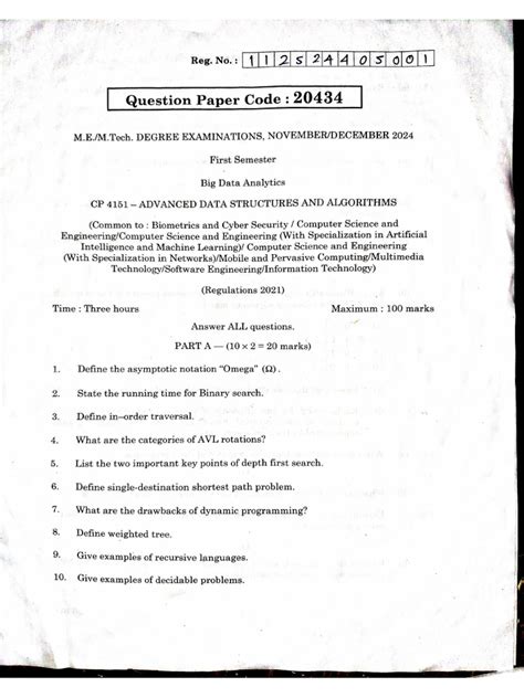 Cp4151 Advance Data Structure And Algorithm Pdf