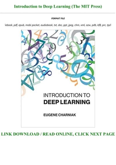 Book Introduction To Deep Learning The Mit Press Full Acces