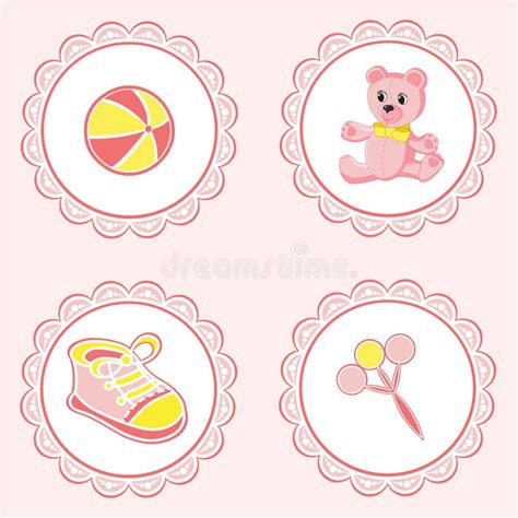 Label For Newborn Stock Vector Illustration Of Pink 89356945