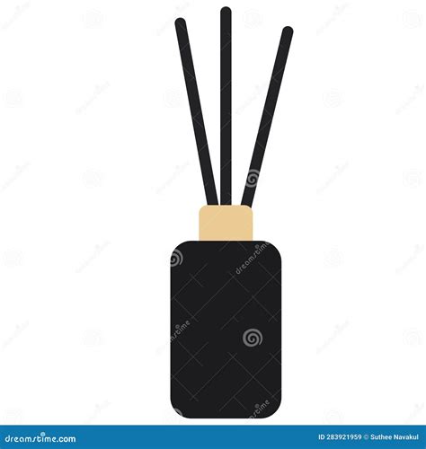 Aromatherapy Reed Diffuser Icon Home Fragrance With Yellow Liquid Perfume Sign Aromatherapy