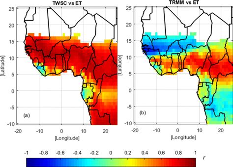 Spatial Relationships Of Et With Trmm Based Precipitation And Tws
