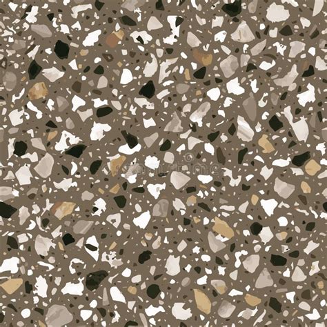 Brown Terrazzo Seamless Texture Floor Tile Polished Stone Pattern