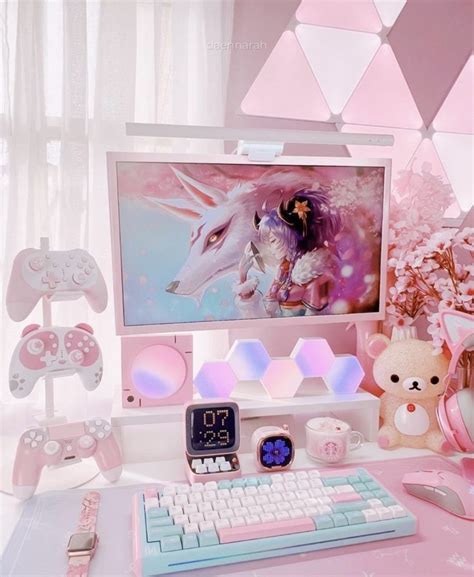 Aesthetic Gaming Setup In Games Room Inspiration Video Game Room Design Gaming Room Setup