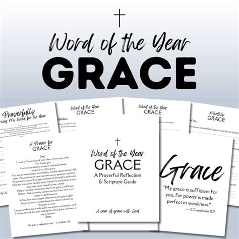 Word Of The Year Grace Christian Reflection And Journaling Pages
