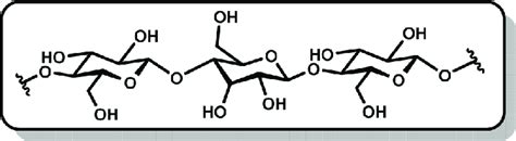 Structure Of Cellulose Showing Linear Chain Of B 1 4 Linked Glucose