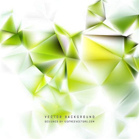 Abstract White Green Polygon Triangle Background Triangle Background Poster Background Design