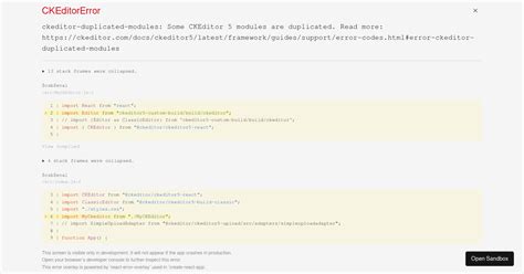 Ckeditor Forked Codesandbox