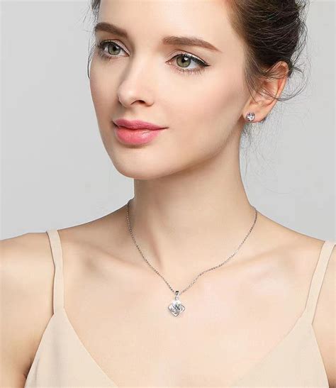 S925 Sterling Silver Couple Lucky Four Leaf Clover Necklace Japanese