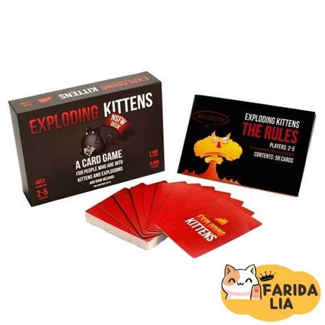 Jual Exploding Kittens Board Game Nsfw Edition Black Shopee