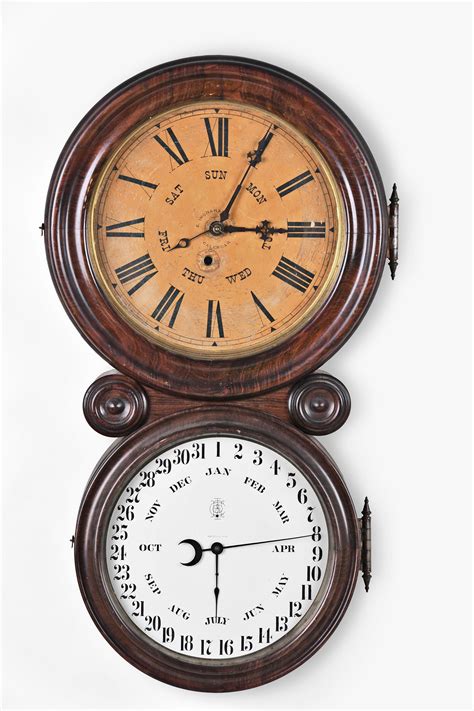 At Auction E Ingraham Co Ionic Calendar Hanging Clock