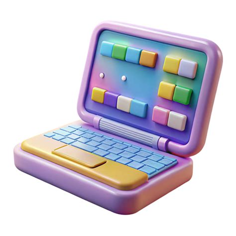 Beautiful Traditional Coding Laptop With Colorful Interface Element