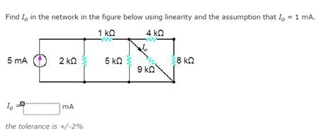 Solved Find Io In The Network In The Figure Below Using