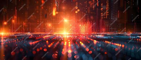 Premium Photo Futuristic Financial Analysis Hologram Concept Finance Trends Technology