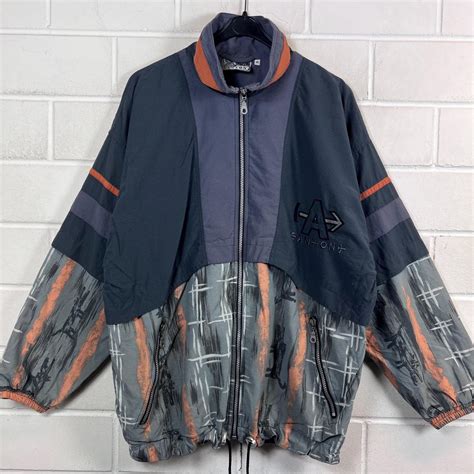90s Vintage Windbreaker L Xl Track Jacket Canyon Colorblock Jacket