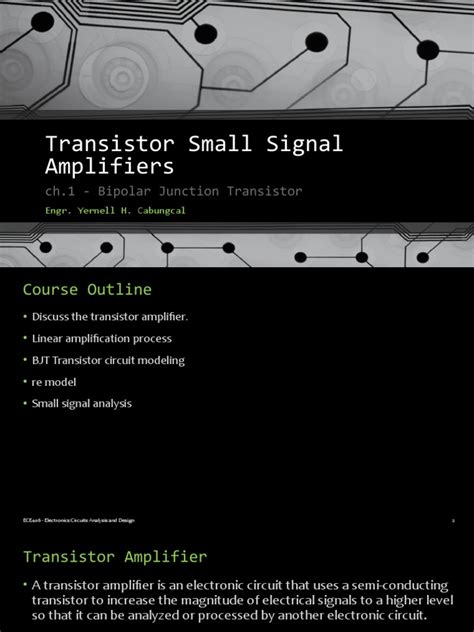 Small Signal Analysis Download Free Pdf Bipolar Junction Transistor Amplifier
