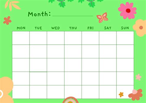 Printable Calendar Template