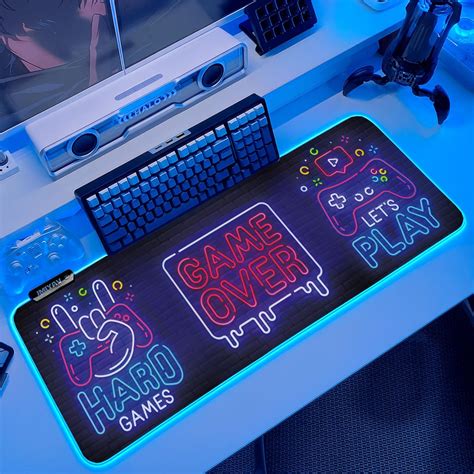 Jmiyav Black Gaming Mouse Pad Rgb Mousepad Non Slip Rubber Base Extra Large Cool Xl Computer