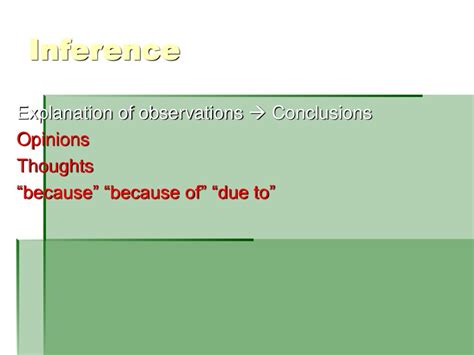 Observation Vs Inference Ppt