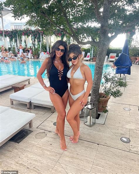 Teresa Giudice Poses In A Lace Up Bathing Suit While Spending Time With